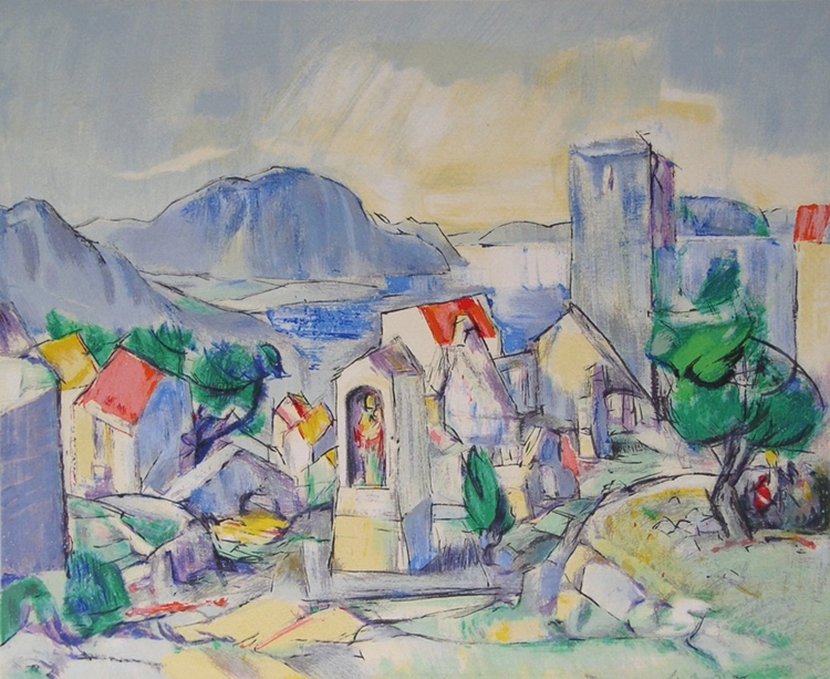 Veža Mladen - Stara podaca sa kapelicom - 28,5 x 35 - grafika - top